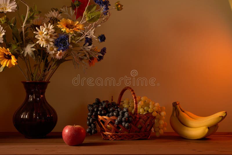 Still life fruit basket stock image. Image of summer - 80279599