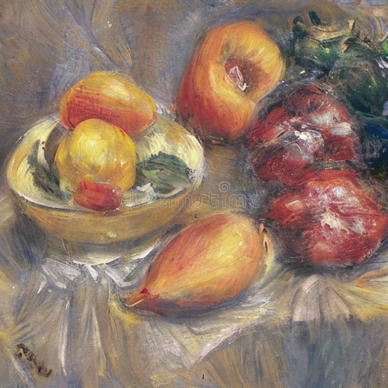 Still Life with Fruit in the Style of Classical Oil Painting Ai ...