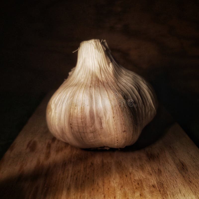 Still-life of Garlic in Closeup Stock Image - Image of food, carving ...