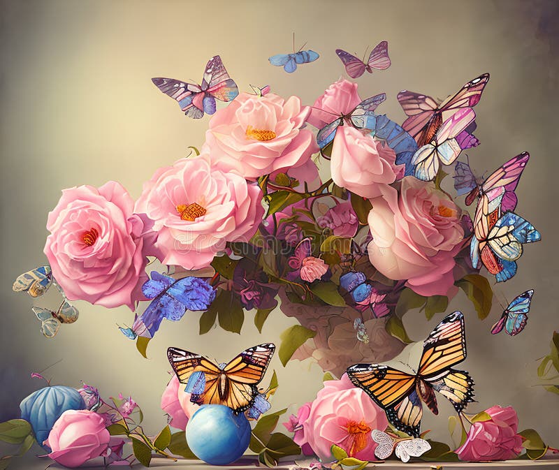 Still Life, Generative AI Illustration Stock Illustration ...