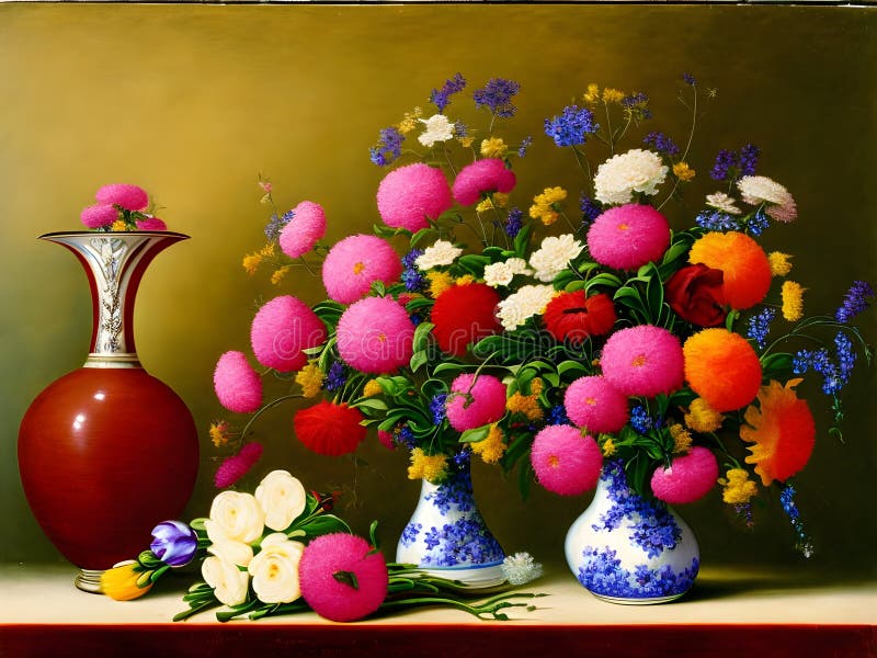 Still Life, Generative AI Illustration Stock Illustration ...