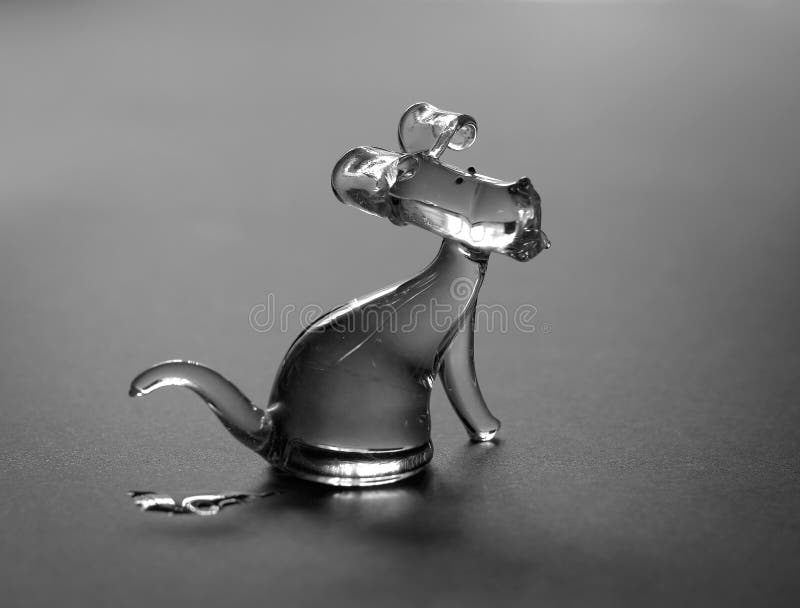 Still Life with a Glass Dog on the Table. Macro Stock Photo - Image of ...
