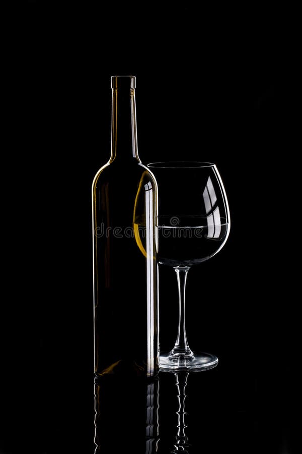 Still Life with Glass Objects on a Black Background Stock Image - Image ...