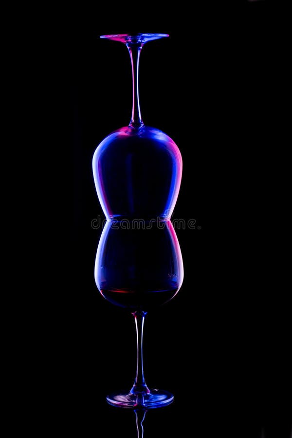 Still Life with Glass Objects on a Black Background Stock Image - Image ...