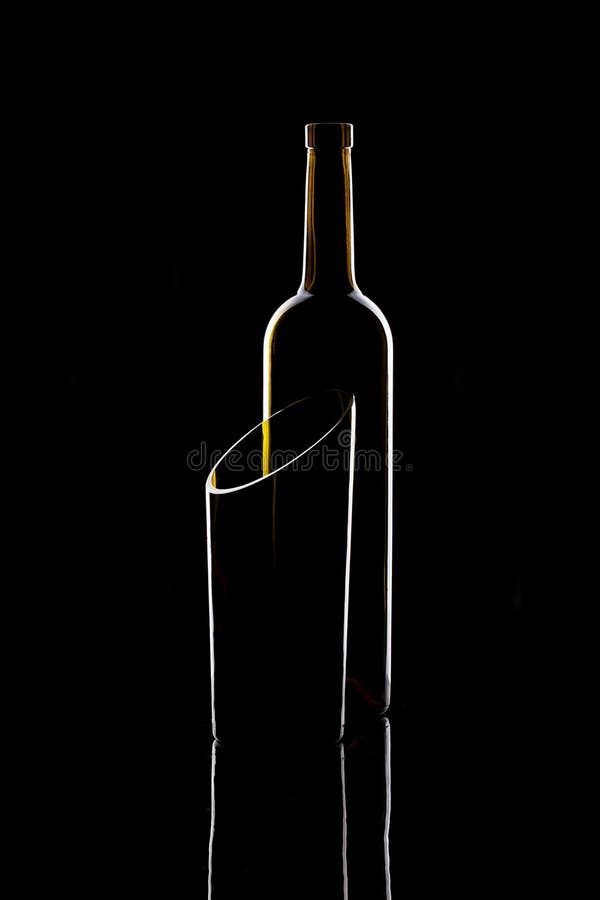 Still Life with Glass Objects on a Black Background Stock Image - Image ...