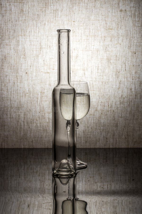 Still Life with Glass Objects with Reflection Stock Image - Image of ...