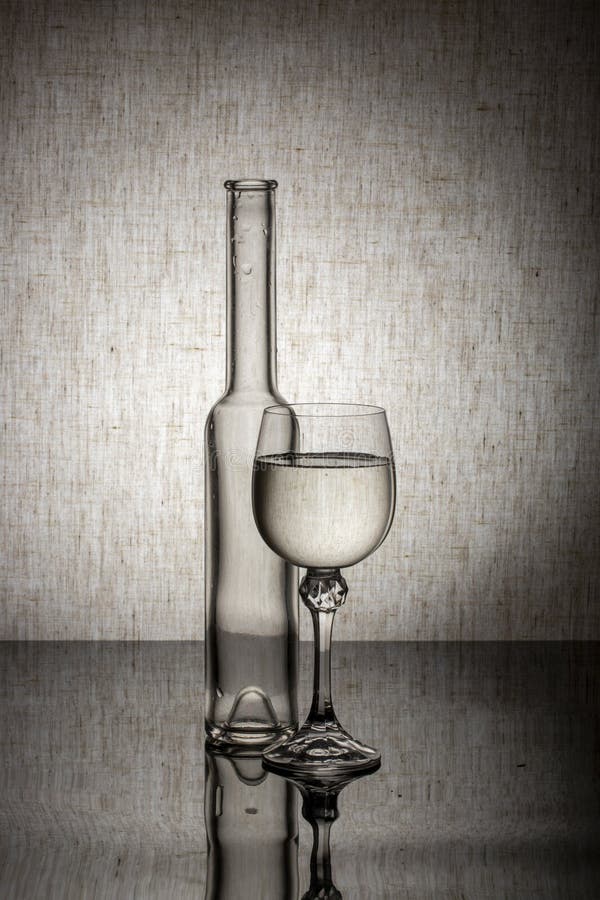 Still Life with Glass Objects with Reflection Stock Photo - Image of ...