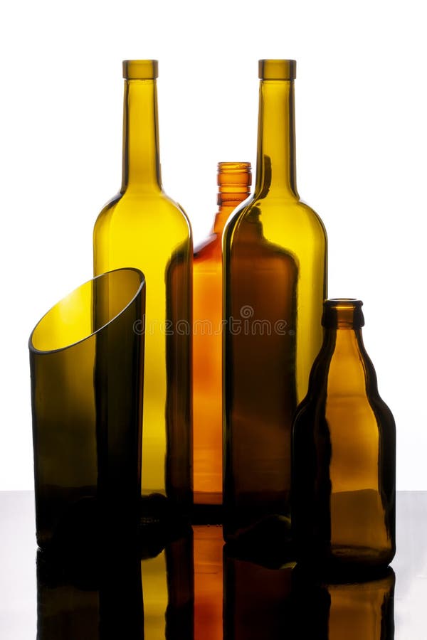 Still Life with Glass Objects on a White Background Stock Photo - Image ...