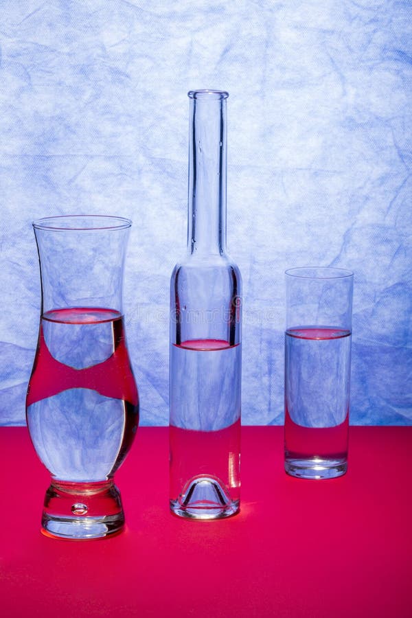 Still life with glassware stock photo. Image of water - 139432958