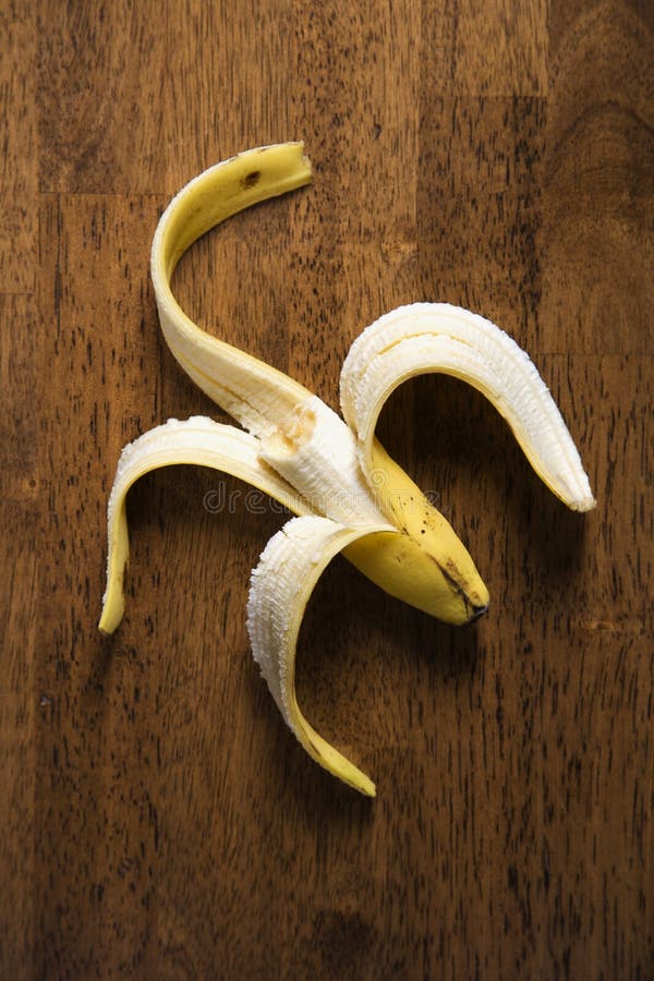 Still Life of Half Eaten Banana. Stock Photo - Image of indoors, snack ...