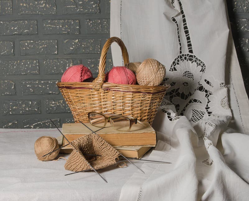 Still Life from Hand Knitting Stock Image - Image of retro, vintage ...