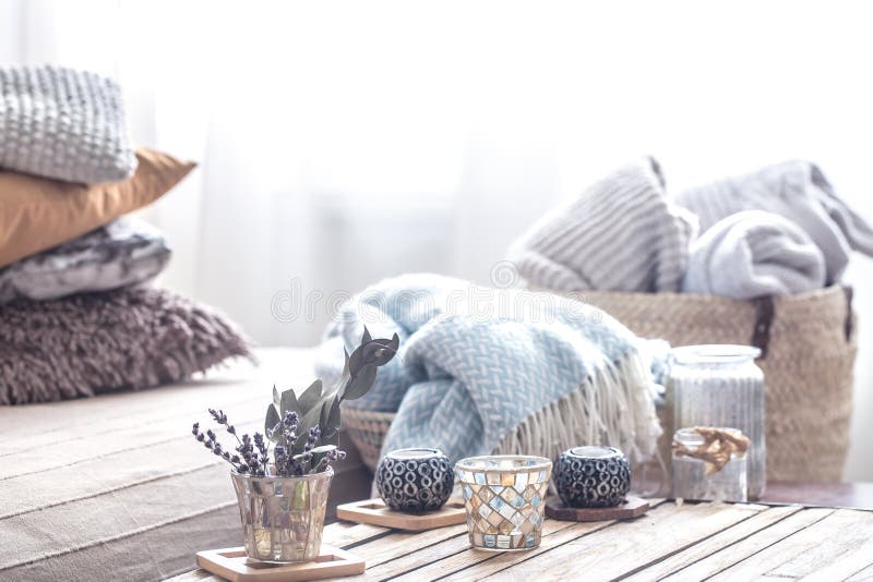Still Life with Home Decor Elements on the Table Stock Photo - Image of ...