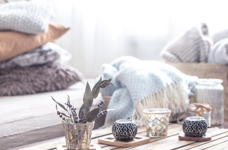 Still Life with Home Decor Elements on the Table Stock Image - Image of ...