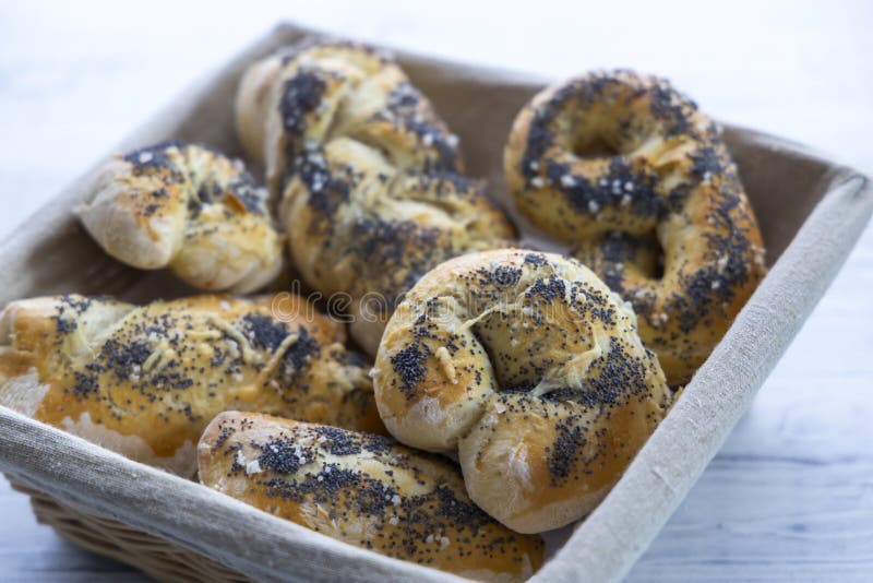 Still Life of Homemade Buns and Rolls Stock Photo - Image of brown ...