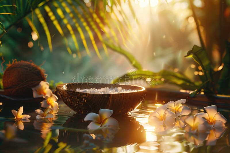 A Still Life Image of a Bowl Filled with Water and Featuring Several ...