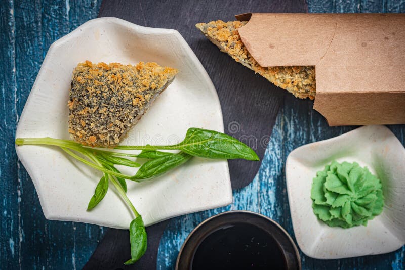 Still Life. Japanese Cuisine- Roll in a Package Stock Photo - Image of ...