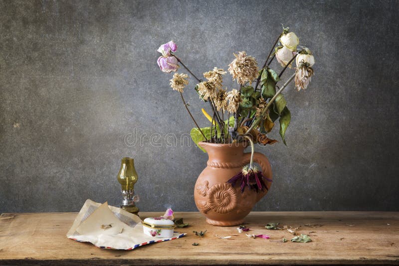 Still Life of the Letter and Flowe Stock Image - Image of full, classic ...