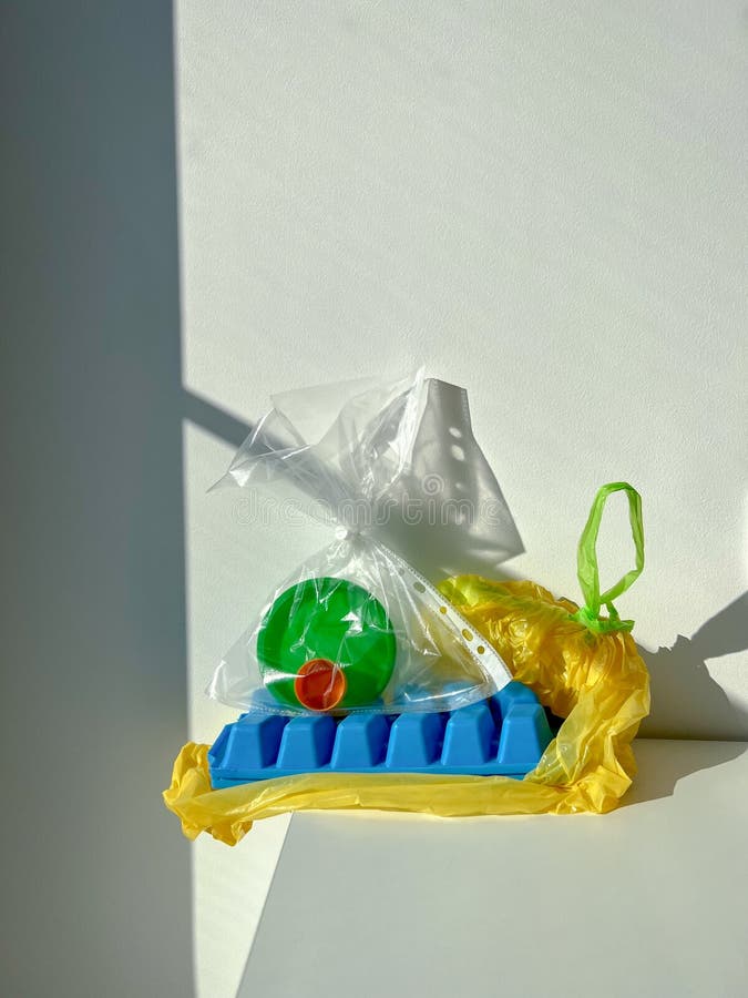 Still Life Made of Different Plastic Objects Stock Photo - Image of ...