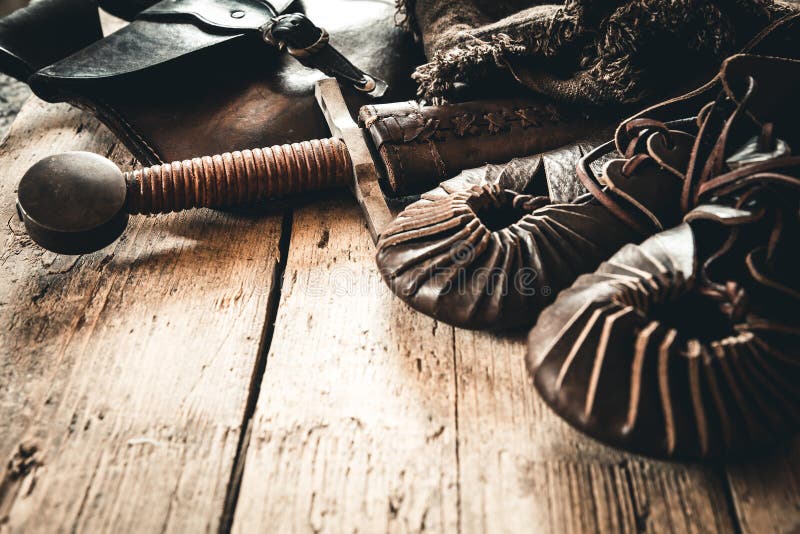 Still Life with Many Different Objects from the Medieval or Fantasy ...