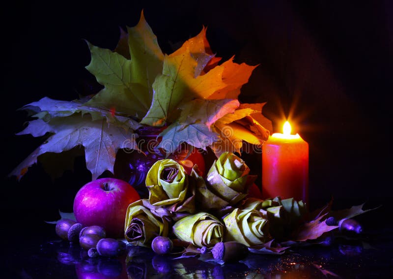 Still-life with a Maple Leaves Stock Photo - Image of autumn, bouquet ...