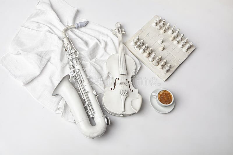 Still Life with Musical Instruments Stock Photo - Image of decorative ...