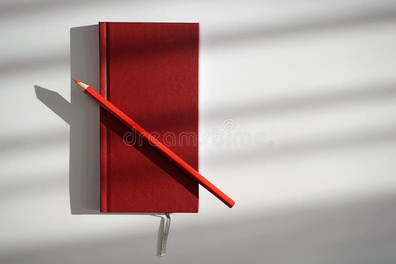 Still Life with a Notebook and Pencils Stock Image - Image of light ...