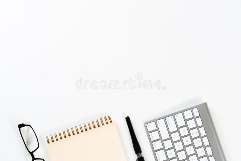 Still Life of Office Workspace with Supplies Stock Photo - Image of ...