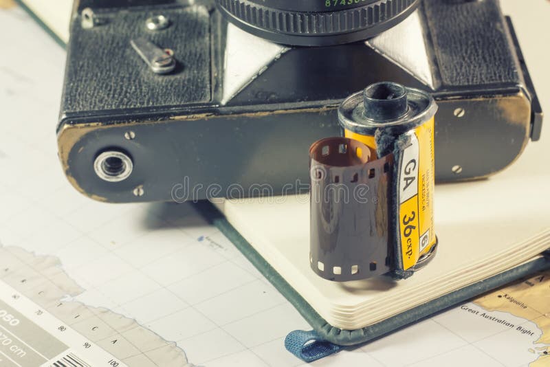 Still life with old camera stock image. Image of nostalgia - 68256851
