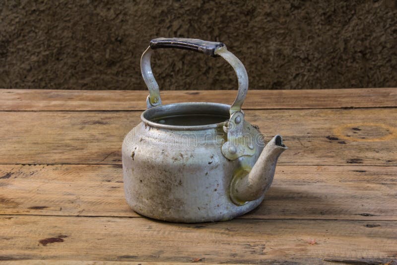 Still Life with Old Classic Kettle Stock Image - Image of metal ...