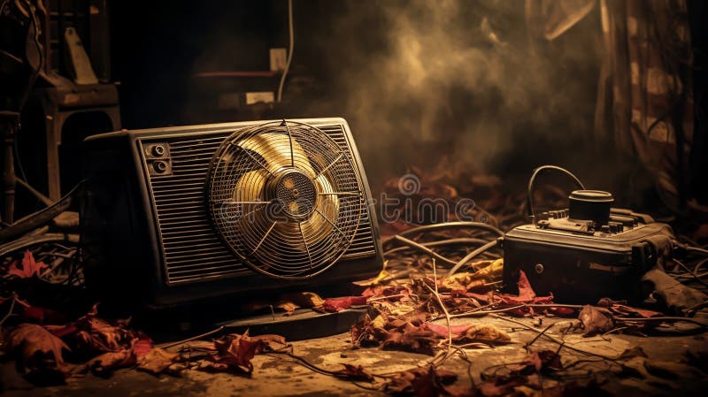 Still Life with Old Electric Fan in Dramatic Environment. AI Generated ...