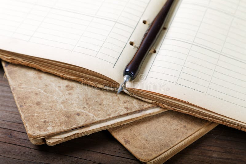 Still-life with Old Writing-books Stock Image - Image of life, empty ...