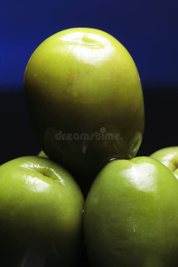 Still Life of Olives on a Blue Background Stock Photo - Image of nature ...