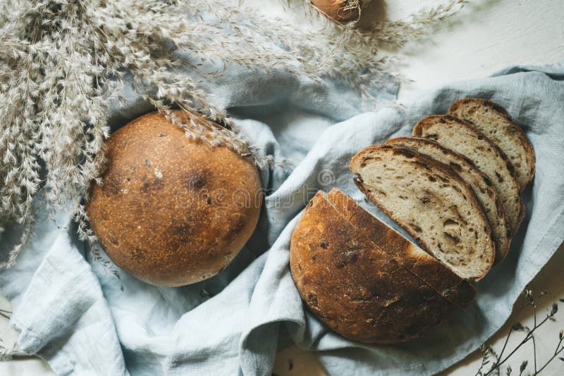 Still Life of Onion White Bread Stock Photo - Image of grains, food ...