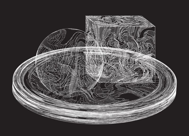 Still Life of Openwork 3D Figures Stock Vector - Illustration of ...