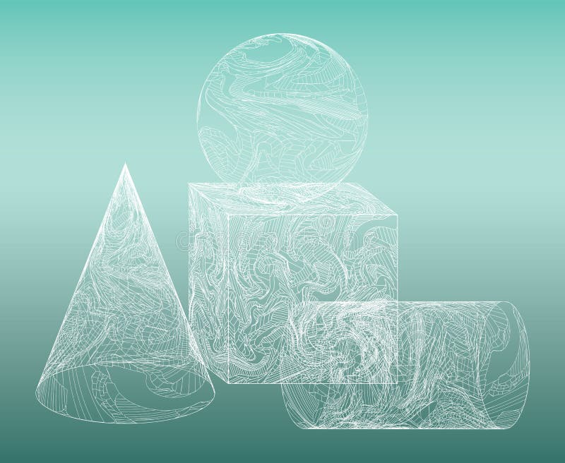 Still Life of Openwork 3D Figures Stock Vector - Illustration of ...