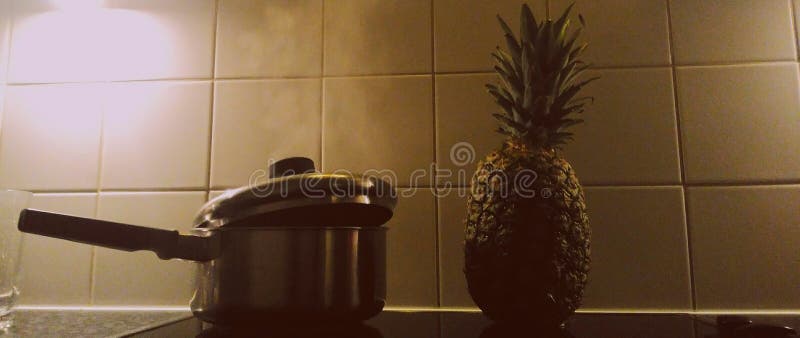 Still Life of Pan and Pineapple Editorial Stock Image - Image of still ...