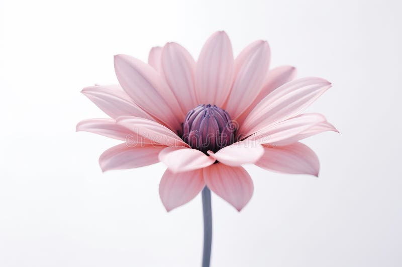 A Still - Life Photograph of a Single Flower Against a Plain Background ...