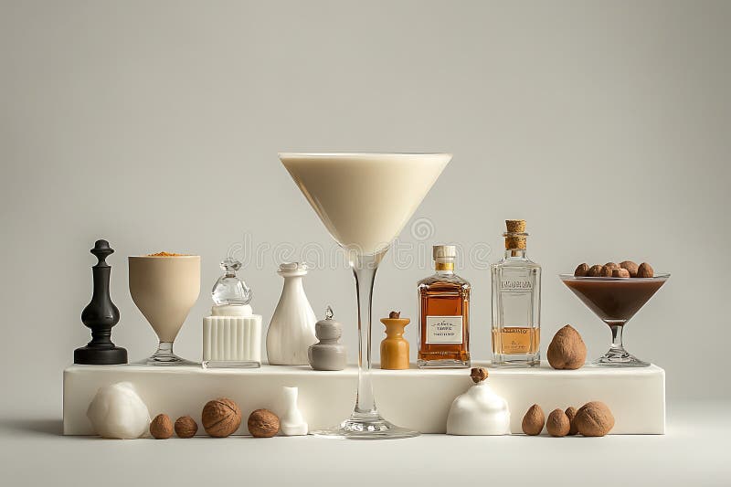 Still Life Photography of Cocktails Nuts and Decorative Objects on a ...