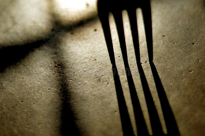 Still Life Photography - a Fork with Shadow Stock Image - Image of ...