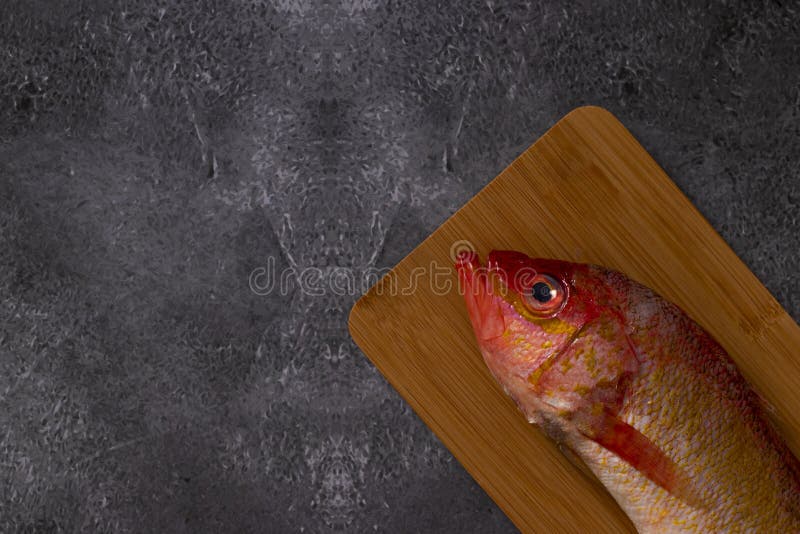 Still Life with Fresh Fish and Ingredients for Cooking Stock Photo ...