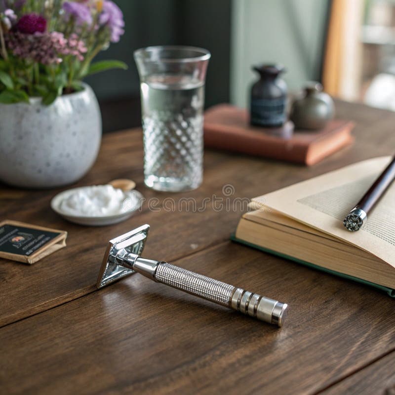 Still Life with Razor Blade Stock Illustration - Illustration of edge ...