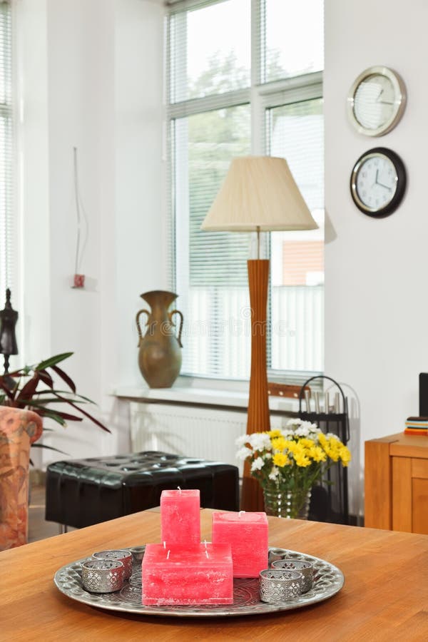 Still Life with Red Rectangular Candles Stock Image - Image of silver ...