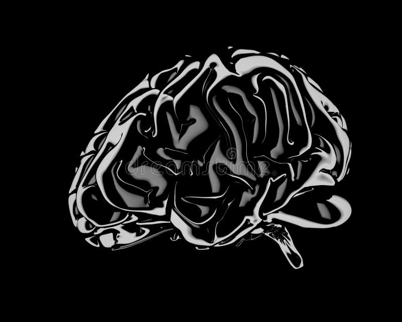 Shattered Human Brain. Stress Concept. Isolated Stock Illustration ...