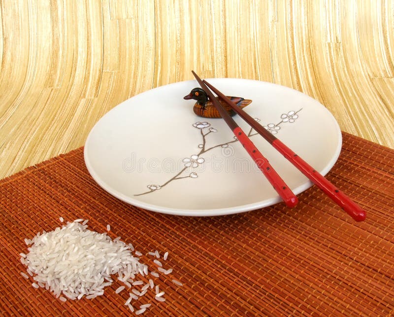 Still Life with Rice in the Japanese Style Stock Image - Image of ...