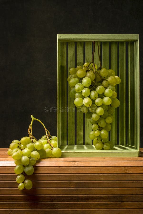 Still Life with Ripe Large Bunches of Grapes Stock Photo - Image of ...