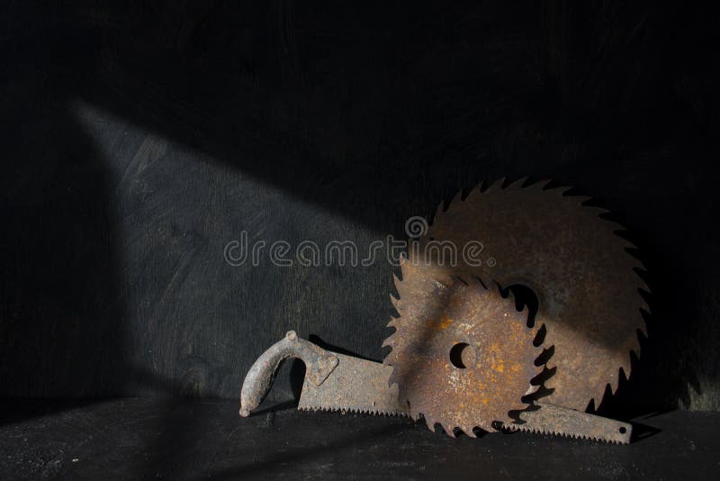 Still Life with Rusty Circular Saw Stock Image - Image of disk, manual ...