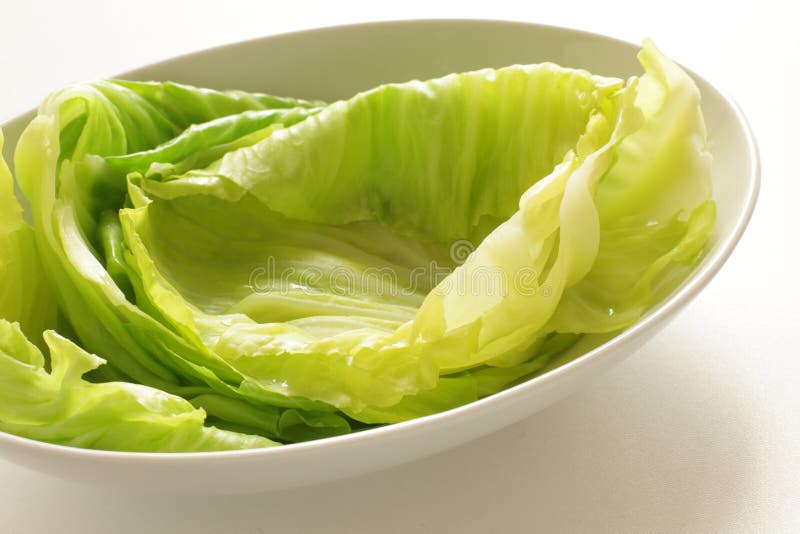Freshness Boiled Cabbage on White Background Stock Photo - Image of ...
