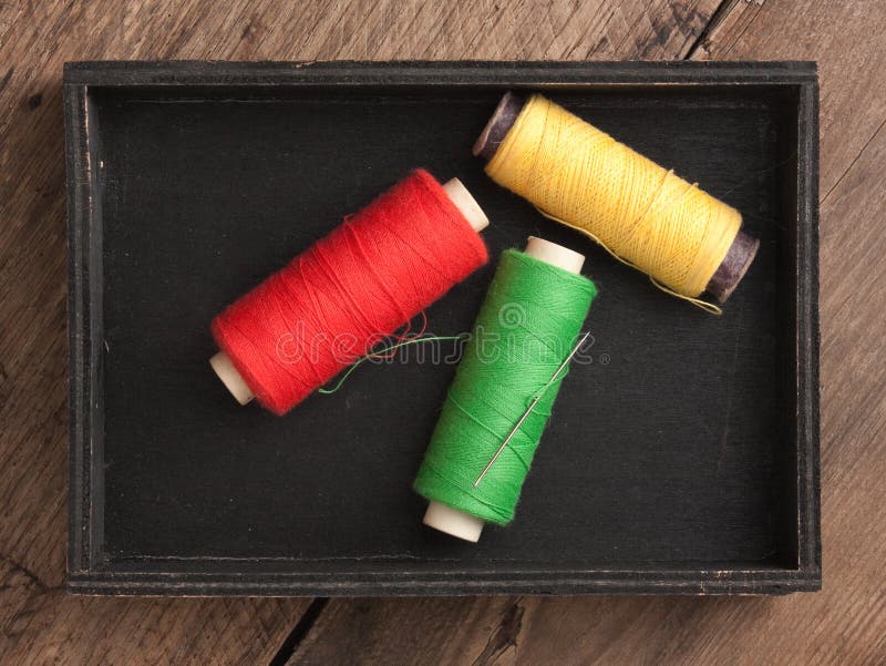 Still Life of Spools of Thread Stock Image - Image of color, textile ...