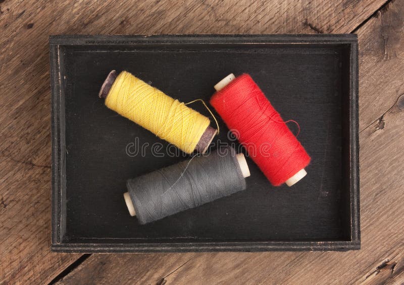 Still Life of Spools of Thread Stock Photo - Image of hobby, tailoring ...