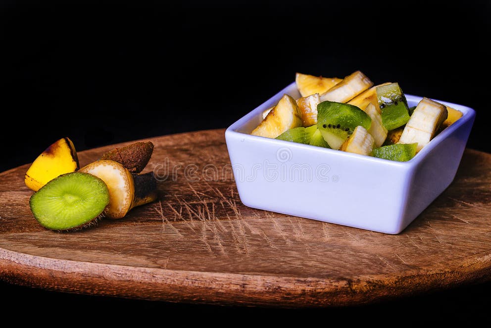 Still Life of a Square Plate with Fruit Inside Stock Image - Image of ...